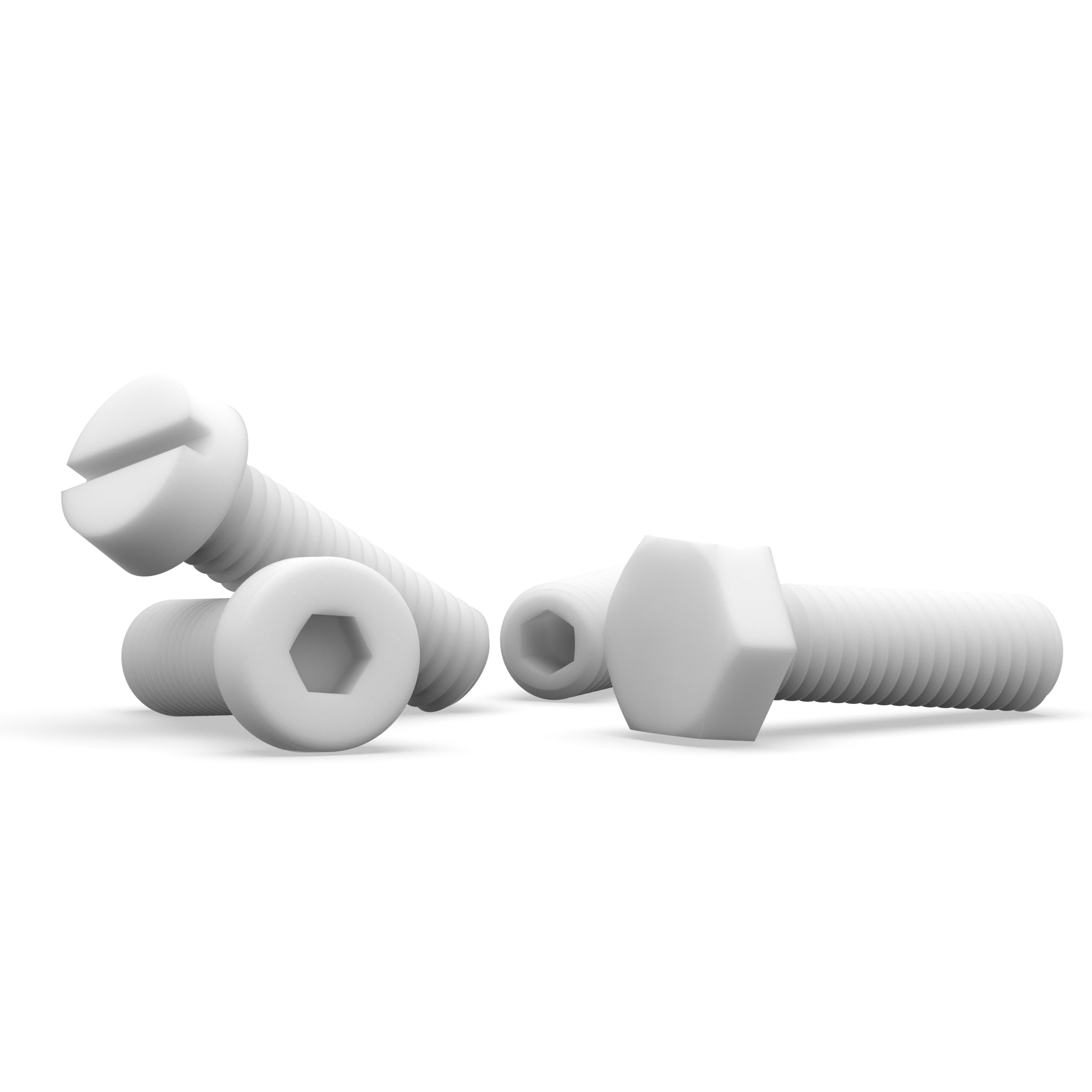 Polytetrafluoroethylene (PTFE) Custom Manufactured Screws – High ...